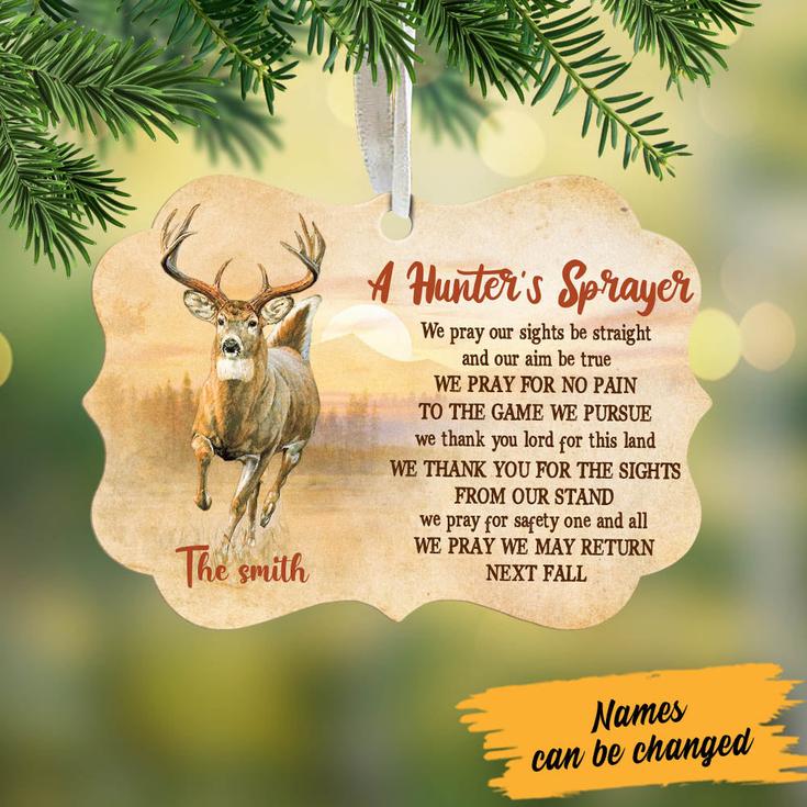 Personalized Hunting Hunter Prayer Benelux Ornament - Thegiftio